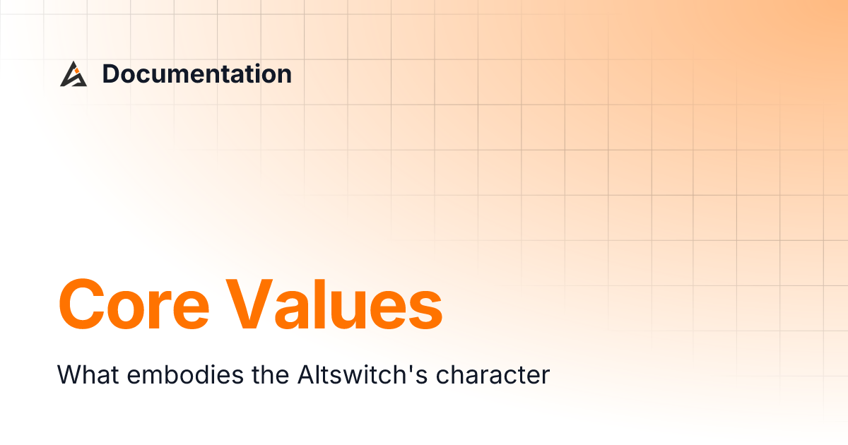 Core Values | Documentation